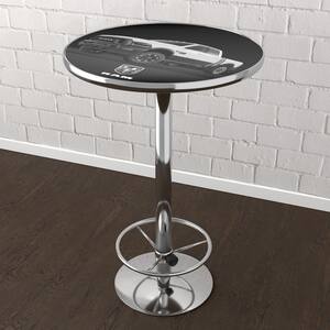Lumisource Canary CeCe 42 in. White Wood and Gold Metal Bar Table T40 ...