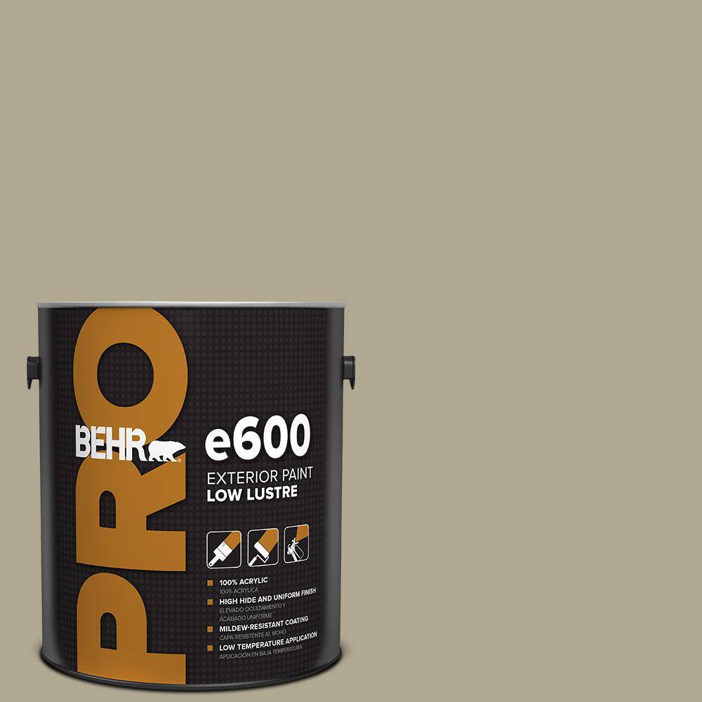 BEHR PRO 1 gal. #BXC-22 Field Khaki Low Luster Exterior Paint PR62001 ...
