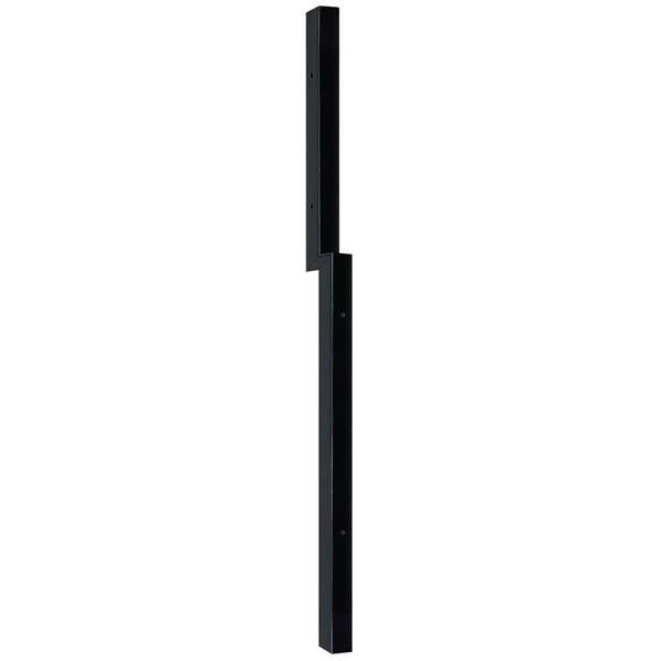 OUTDECO 39 in. x 1 in. Black Galvanized Steel Fence Extension Leg for ...