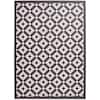 StyleWell Black and White 5 ft. x 7 ft. Diamond Vinyl Area Rug 8215.13 ...