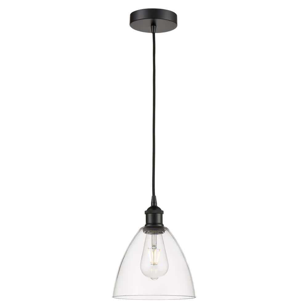 Innovations Edison Dome 60-Watt 1-Light Matte Black Standard Mini ...