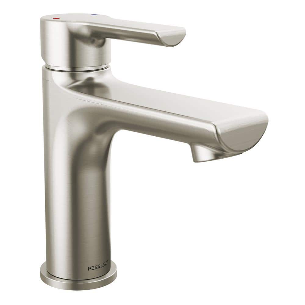 Peerless Flute Single-Handle Single-Hole Bathroom Faucet with Deckplate ...