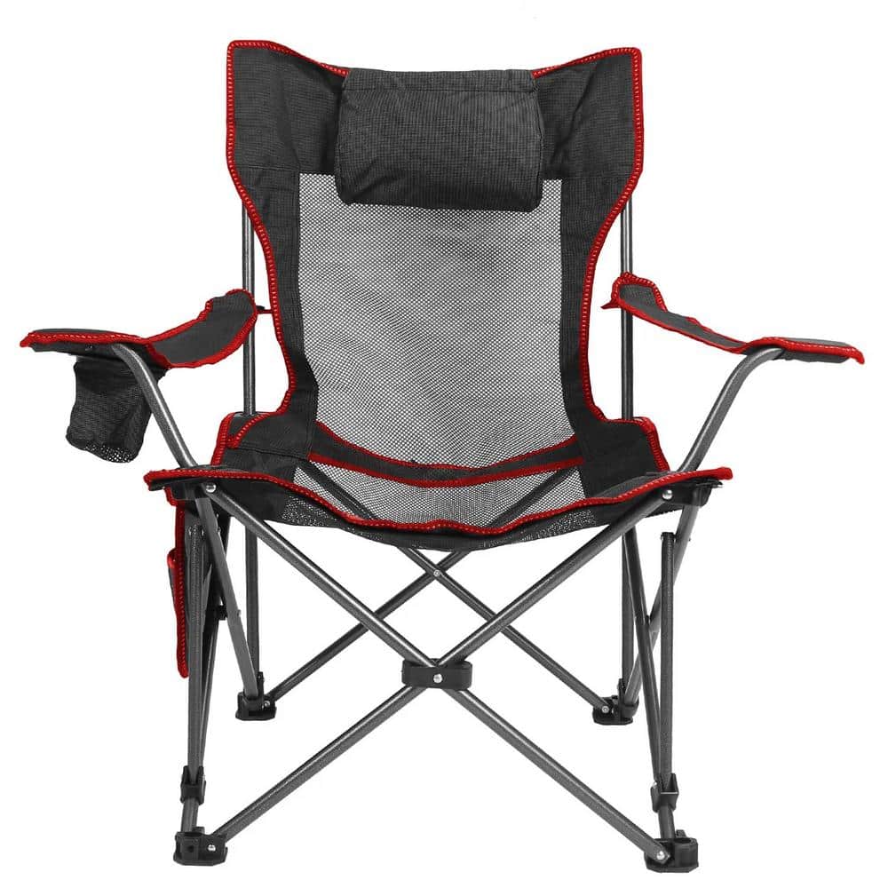 AOPSPS Foldable Aluminum Camping Chair 330 lbs. Load Heavy Duty Steel ...