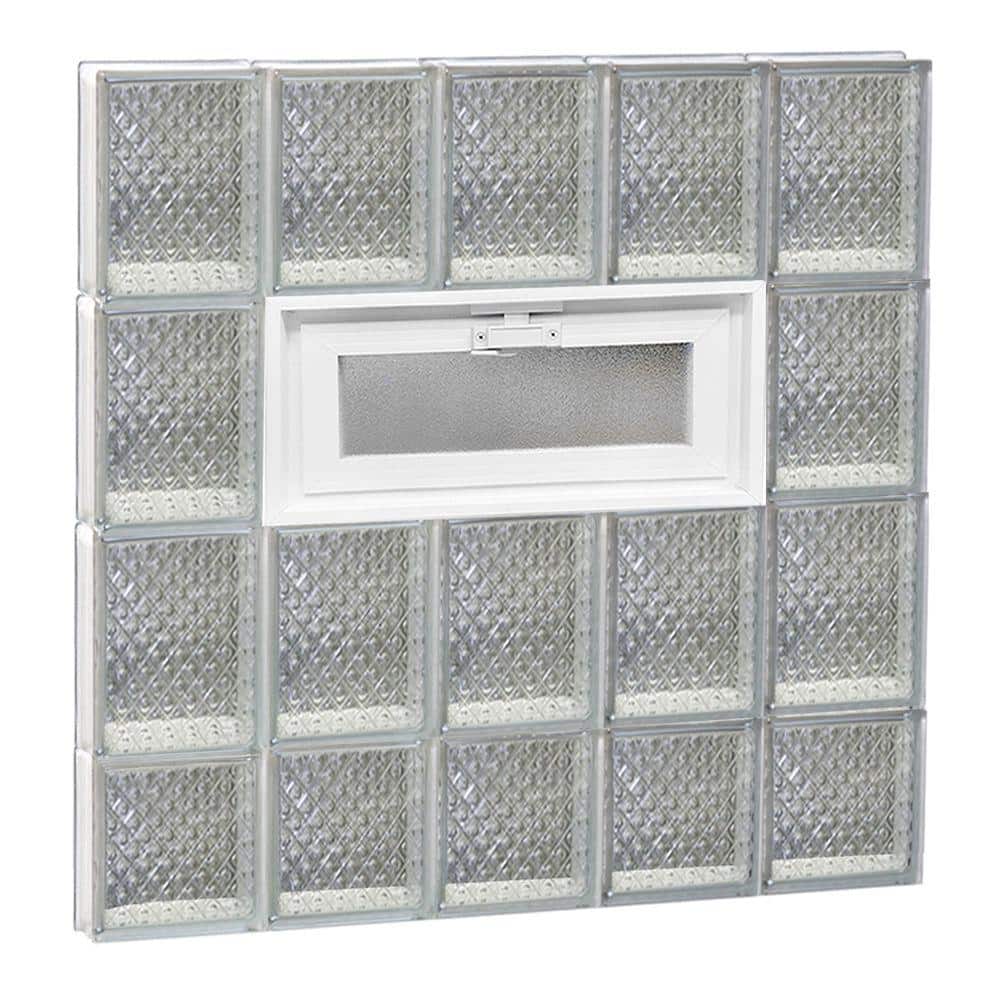 Clearly Secure 28.75 in. x 29 in. x 3.125 in. Frameless Diamond Pattern ...