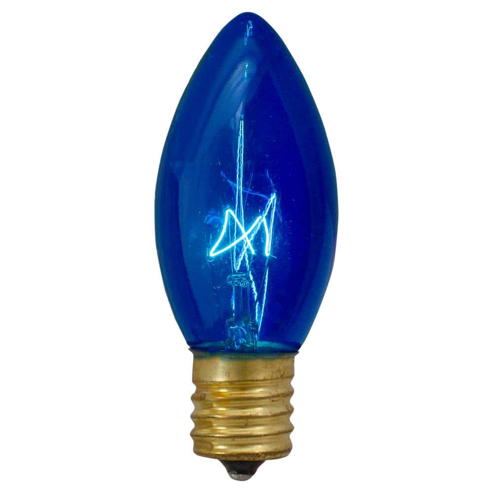 Northlight C9 Blue Transparent Christmas Replacement Bulbs (Pack of 4 ...