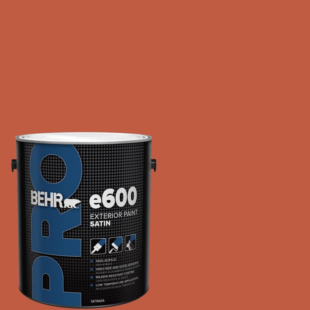 BEHR PRO 1 gal. #M180-7 Deep Fire Satin Exterior Paint PR64301 - The ...