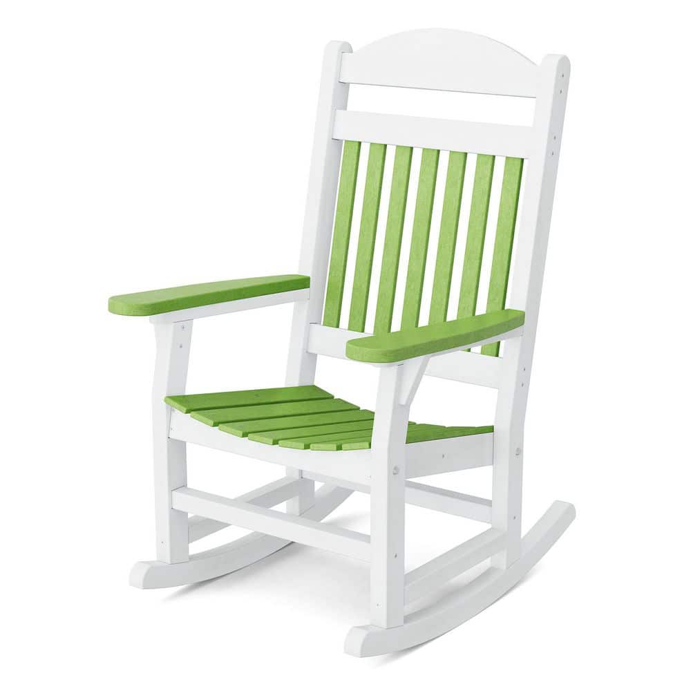 Wildridge Heritage Lime Green and White Plastic Traditional Outdoor ...