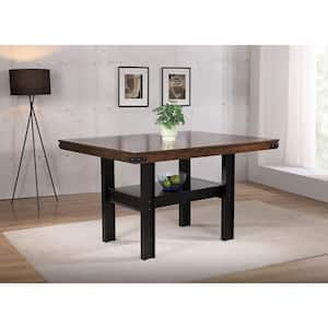 Coaster Lavon Oval Light Chestnut and Espresso Wood Top 4-Legs Counter ...