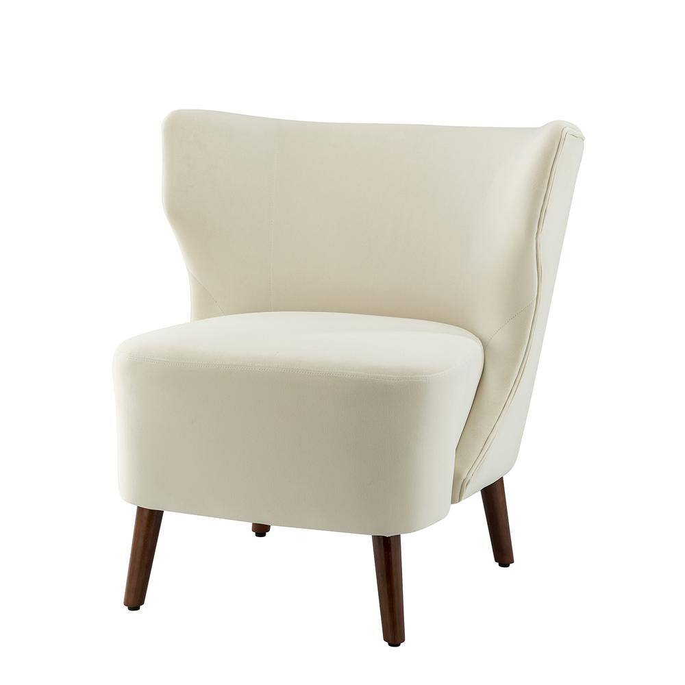 JAYDEN CREATION Pelias Ivory Side Chair with Wingback CHM0513-IVORY ...