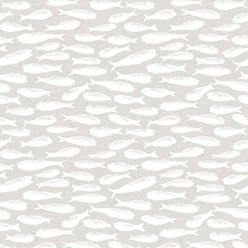 Chesapeake Nunkie Light Grey Sardine Wallpaper Sample 3122-10500SAM ...