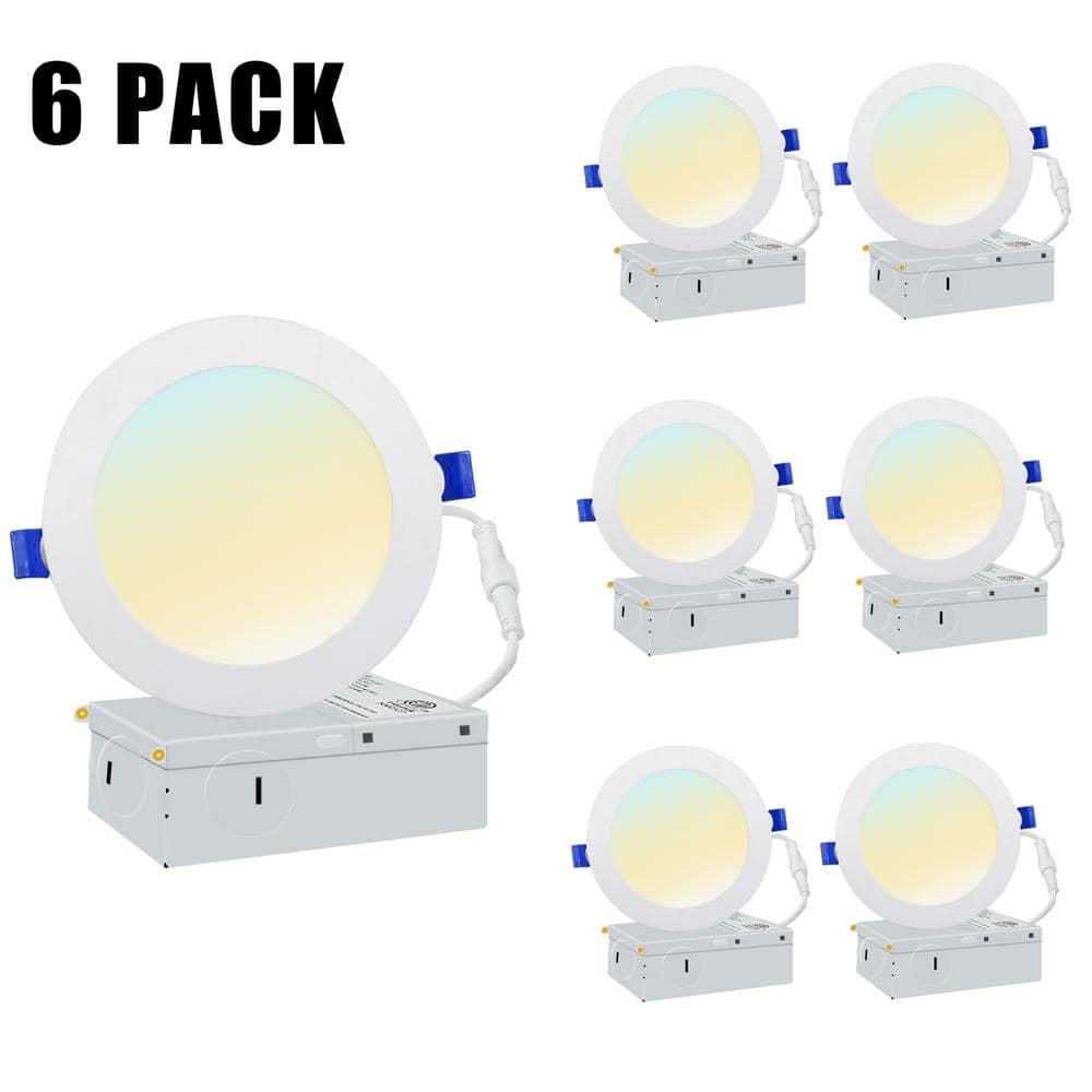 WYZM 5/6 in. Adjustable CCT Canless Dimmable Indoor/Outdoor Integrated ...