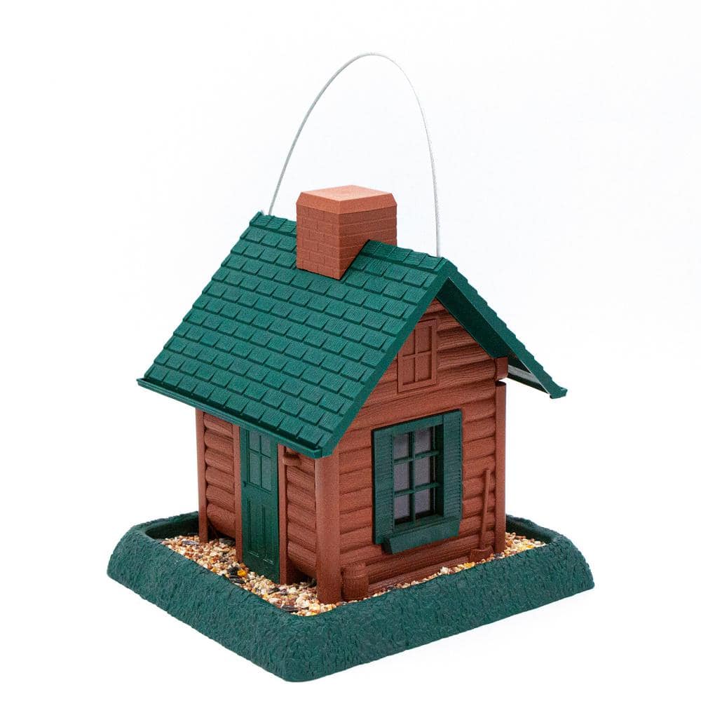 NORTH STATES Log Cabin Birdfeeder 9083M - The Home Depot