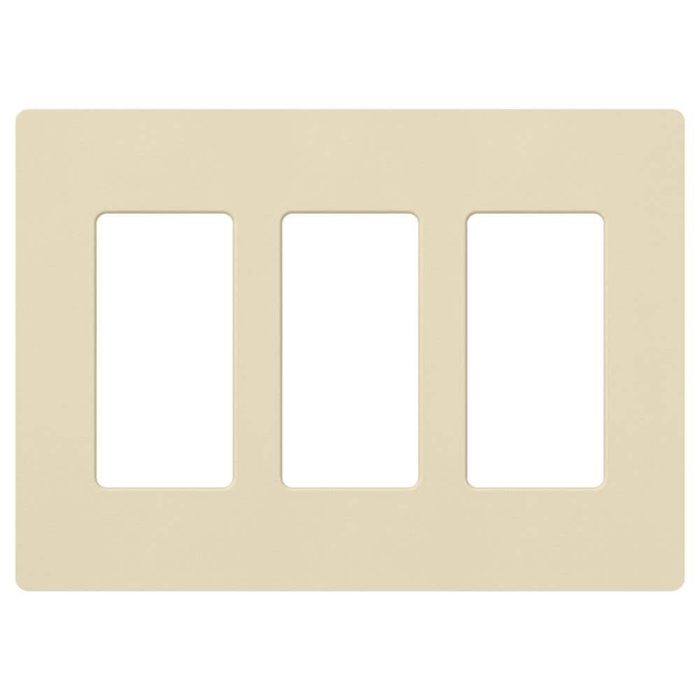 Lutron Claro 3 Gang Wall Plate for Decorator/Rocker Switches, Satin ...