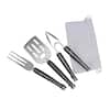 Avon 18 in. Black and Silver Folding BBQ Tool Set ((Set of 3) 33537512 ...