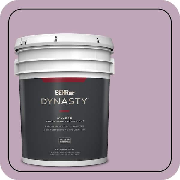 BEHR DYNASTY 5 gal. #680F-4 Soft Heather Flat Exterior Stain-Blocking ...