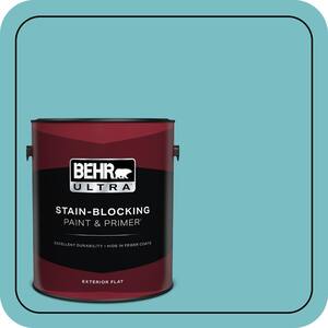 BEHR ULTRA 1 gal. #M460-4 Pure Turquoise Extra Durable Satin Enamel ...