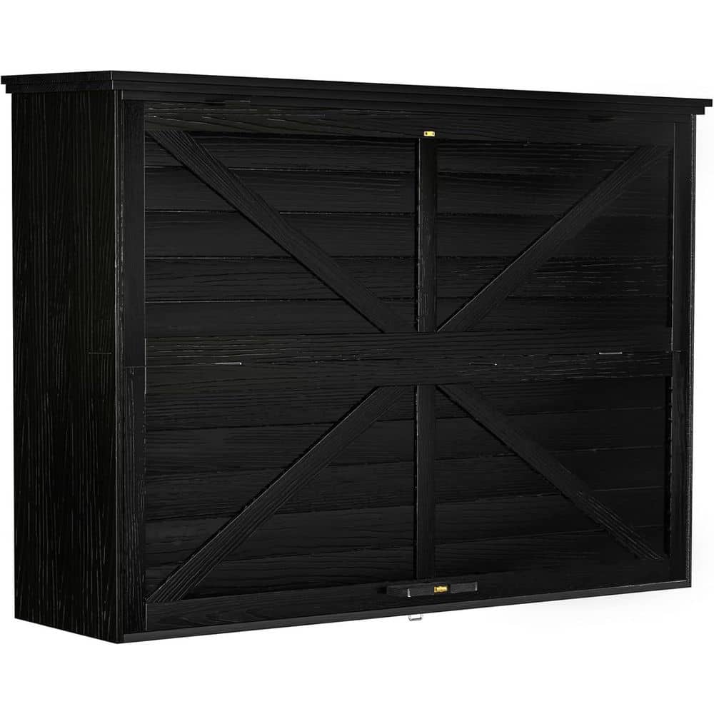 VEIKOUS Wood TV Cover Cabinet Black Cover PG0219-01 - The Home Depot