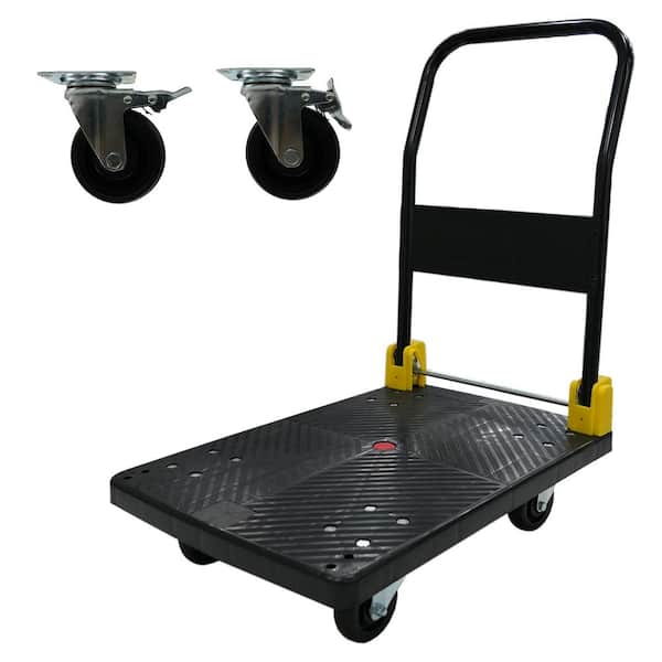 880 lb. Capacity Heavy Duty Steel Moving Platform Hand Truck, Foldable ...