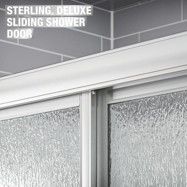 Sterling Deluxe 44-48 in. W x 70 in. H Framed Sliding Shower Door in ...