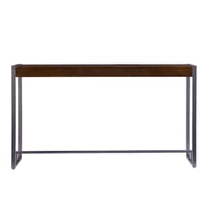 SEI FURNITURE Lydock Console 56 in. Black Standard Rectangle Wood ...