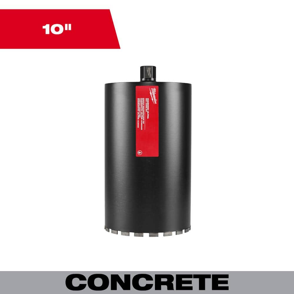 Milwaukee 10 in. Diamond Ultra Wet Core Bit 48-17-5100 - The Home Depot