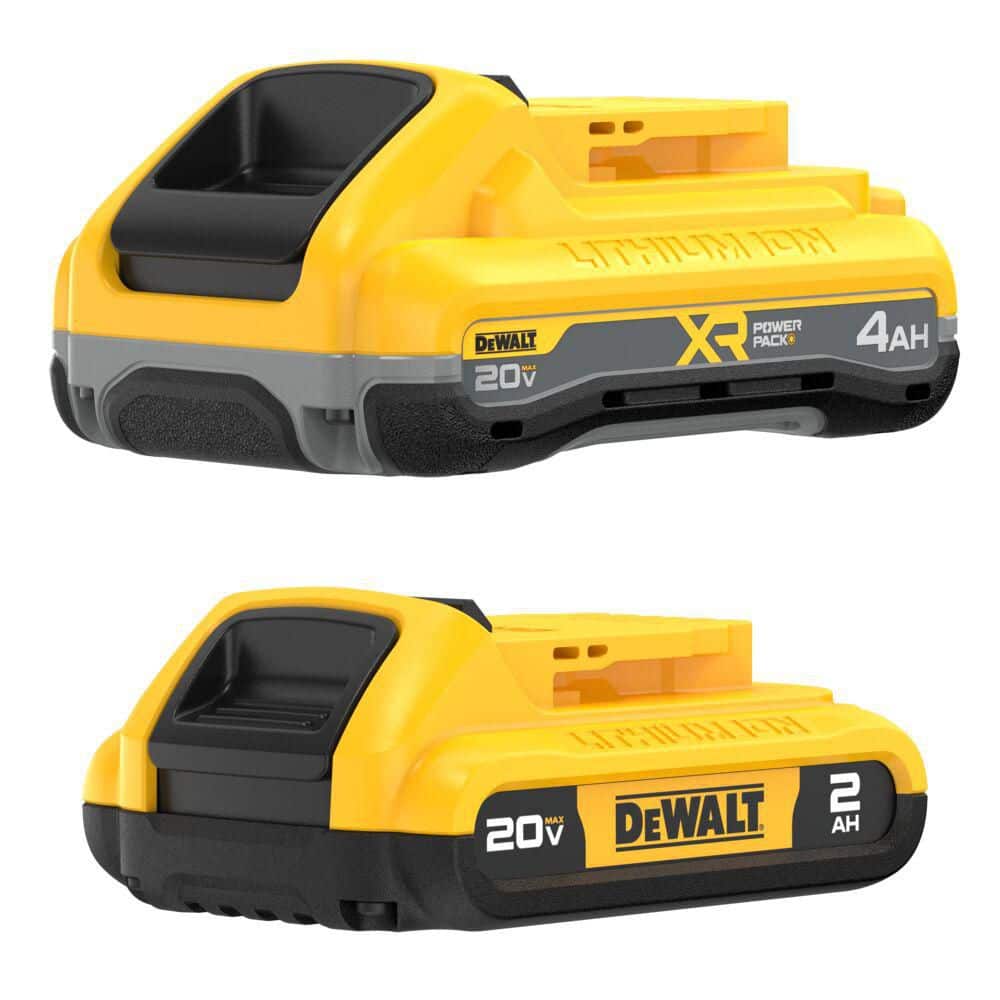 DEWALT 20V MAX Lithium-Ion 4.0 Ah and 2.0Ah Battery Packs (2-Pack ...