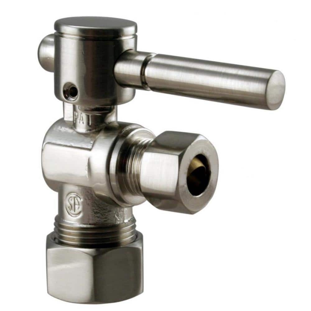 Westbrass 5/8 in. IPS x 3/8 in. O.D. Compression Outlet Angle Stop with ...
