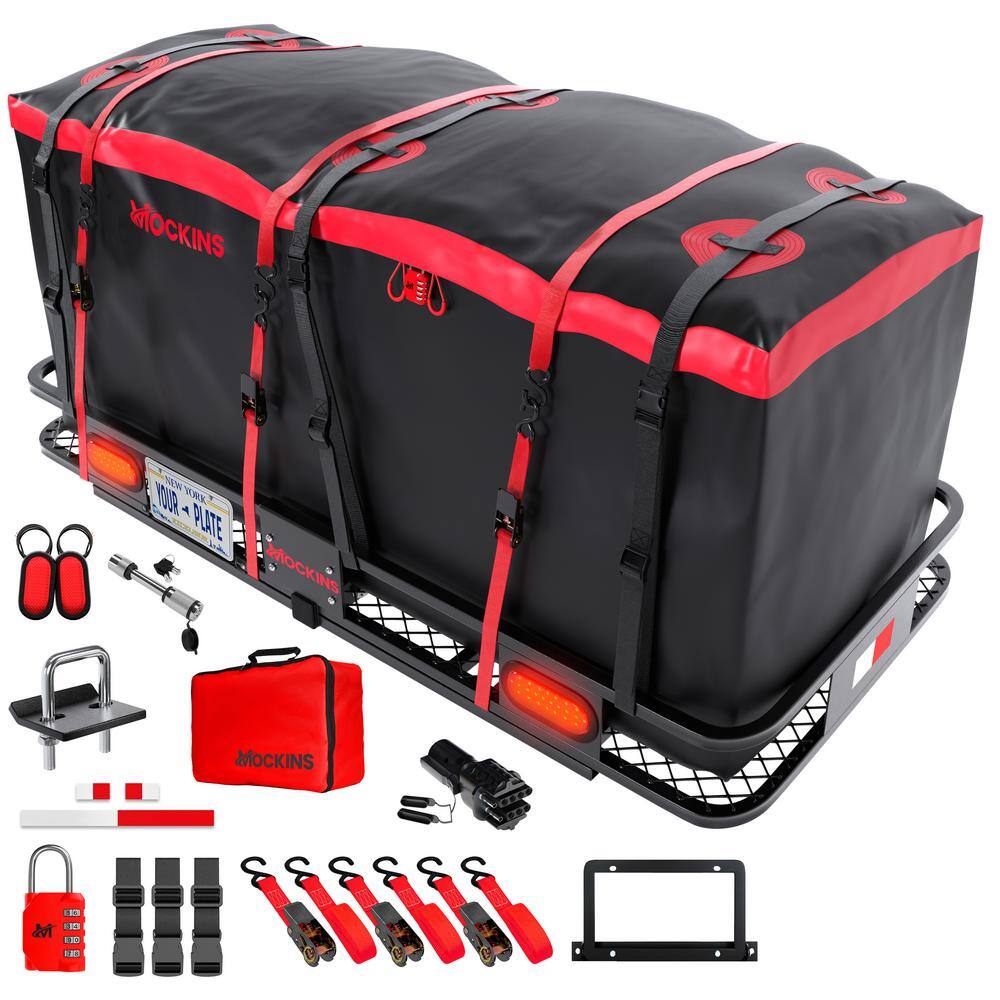 Mockins 70 in. x 30 in. x 6 in. 500 lbs Capacity XL Hitch Cargo Carrier ...