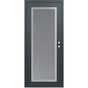 Belldinni ARGOS 37 in. x 82" Left-Hand/Inswing Frosted Glass ANTRACIT ...