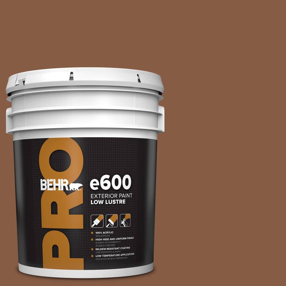 BEHR PRO 5 gal. #ICC-80 Cinnamon Spice Low Luster Exterior Paint ...