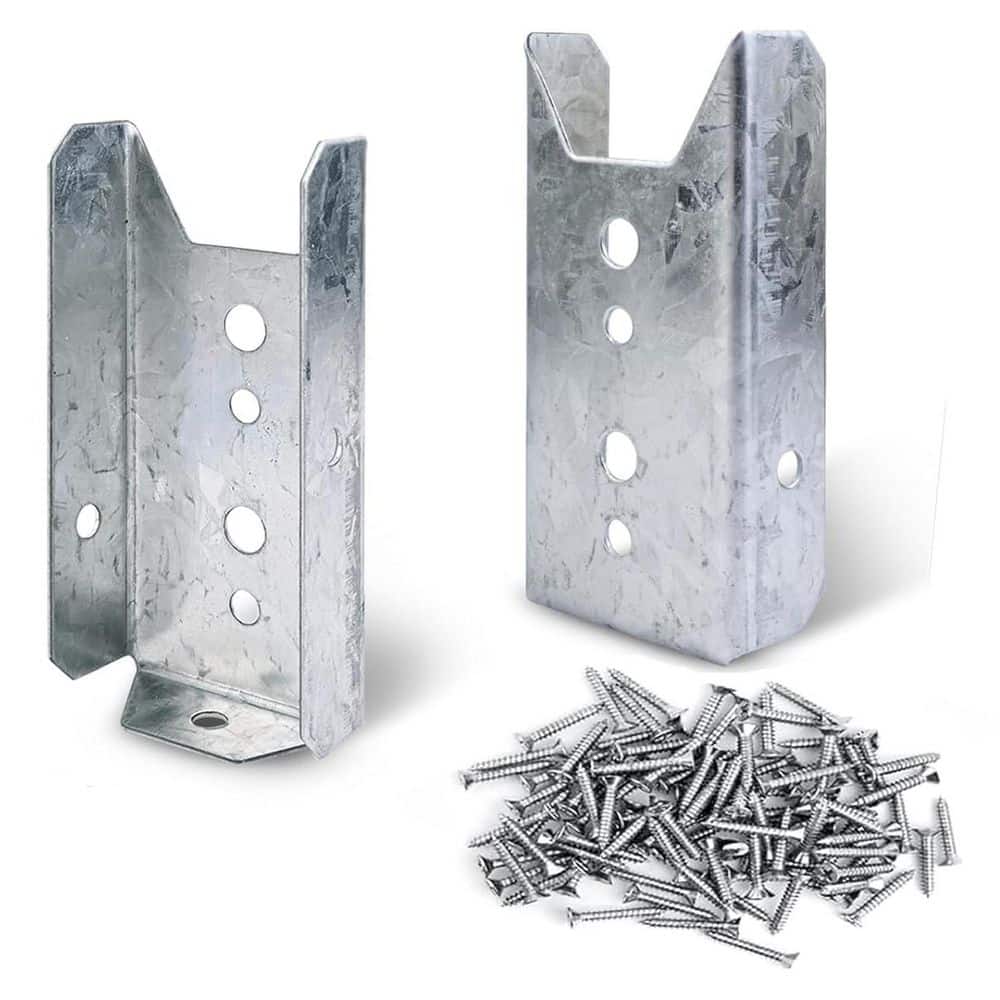 Afoxsos 40-Pack Galvanized Steel Deck Railing Fence Brackets for Wood ...