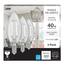 Feit Electric 40-Watt Equivalent B10 E12 Candelabra Dim White Filament Clear Glass Chandelier ...