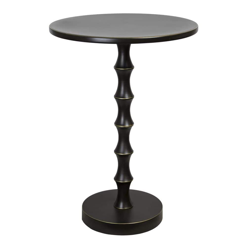LumiSource Bora 19 in. Oil Rubbed Bronze Round Metal End Table TBS27 ...