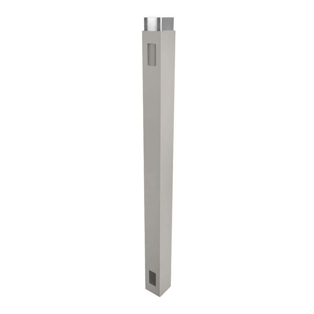 Weatherables 4 in. x 4 in. x 7 ft. Tan Vinyl Fence Gate End Post LTPT ...