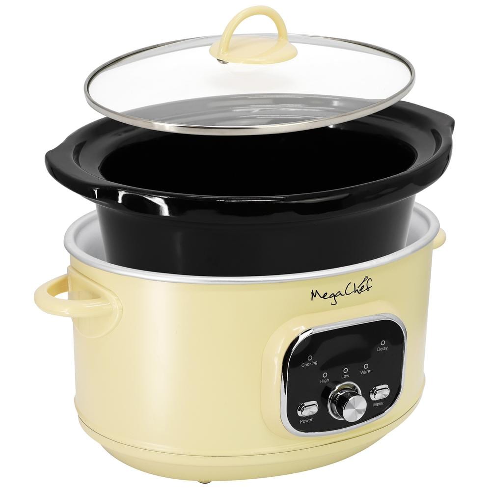 MegaChef 3.6 Qt. Ivory Electric Slow Cooker 985122254M - The Home Depot