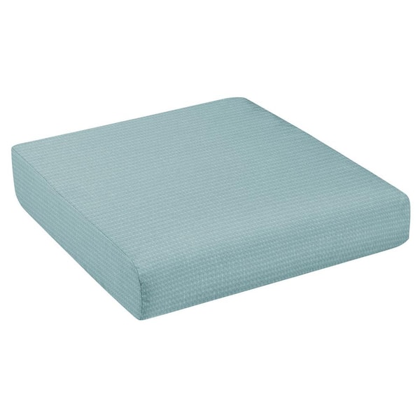 SORRA HOME Sorra Home Outdura ETC Aqua Rectangle Outdoor Seat Cushion ...