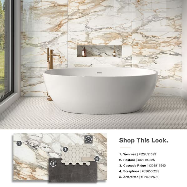 Daltile Cascade Ridge Slate 12 in. x 24 in. Glazed Ceramic Floor and ...