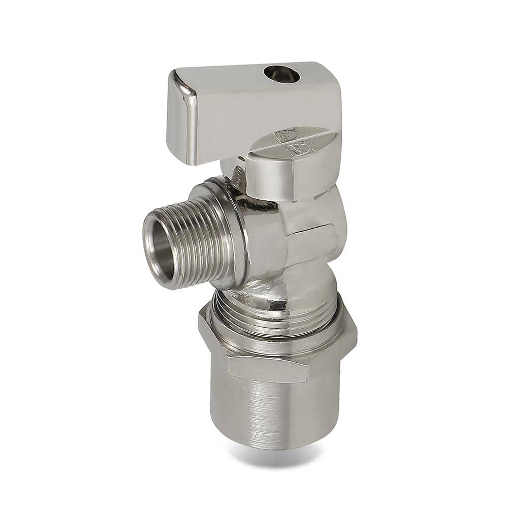 PLUMBFLEX 1/2 in. CPVC x 3/8 in. OD COMP Quarter Turn Angle Compact ...