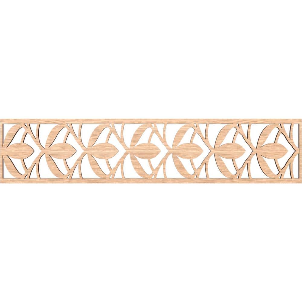 Ekena Millwork Salem Fretwork 0.375 in. D x 46.75 in. W x 10 in. L Red ...