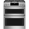 Cafe 30 in. 6.7 cu. ft. Smart Slide-In Double Oven Gas Range in ...