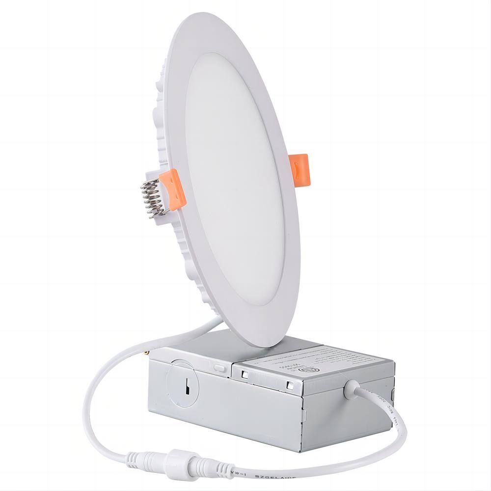 Maxax 6 in. Canless Ultra-Thin 12-Watt CCT 5000K Remodel Integrated LED ...