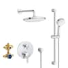 GROHE Cosmopolitan 2-Spray Dual Wall Mount Fixed and Handheld Shower ...