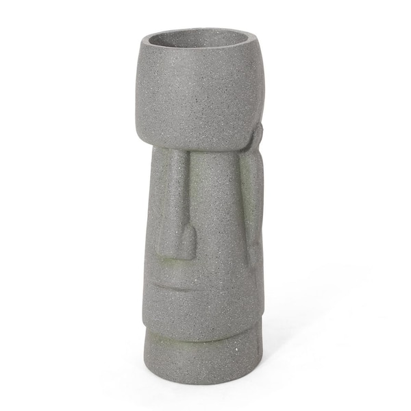 9.25 in. W x 24 in. H Round Lightweight Concrete Urn, Durable and ...