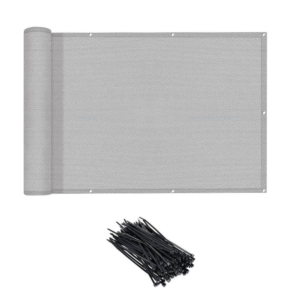 3 ft. x 10 ft. Balcony Privacy Screen, Gray D08BHS54MB - The Home Depot
