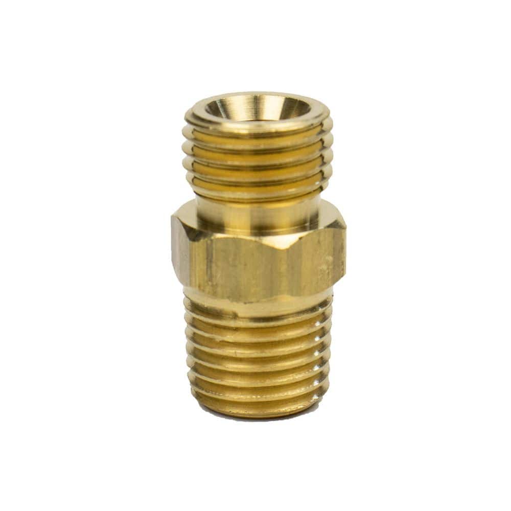 BEDFORD Brass Nipple 1/4 in. NPS x 1/4 in. NPT 12-222 - The Home Depot