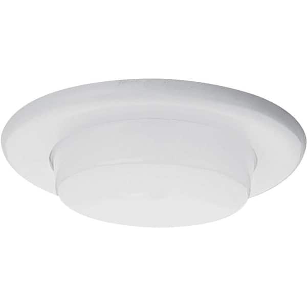 Progress Lighting 6 in. White Drop Opal Shower Trim for Shallow ...