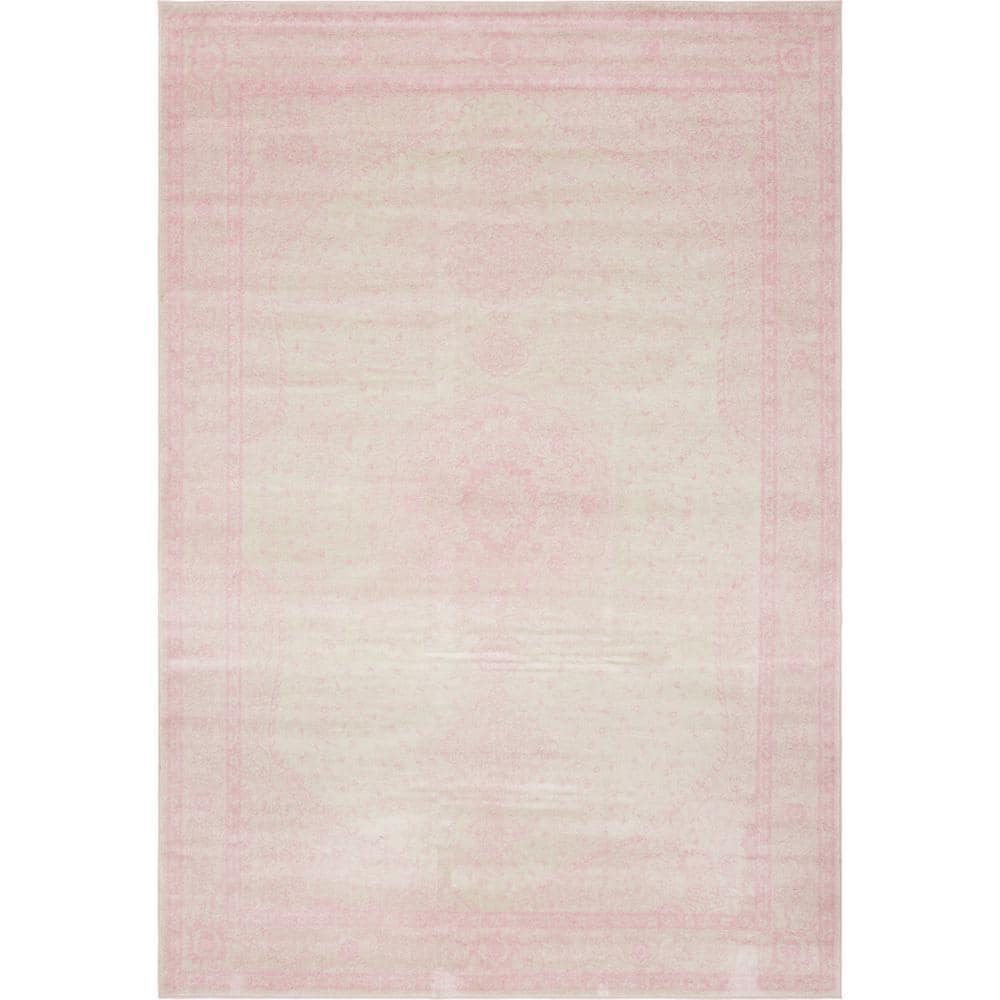 Unique Loom Pink 10 ft. x 14 ft. Bromley Area Rug 3144221 - The Home Depot