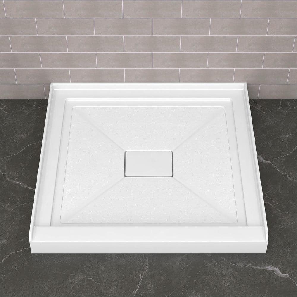 Getpro 34 in. L x 34 in. W Alcove Shower Pan Base with Center Drain ...