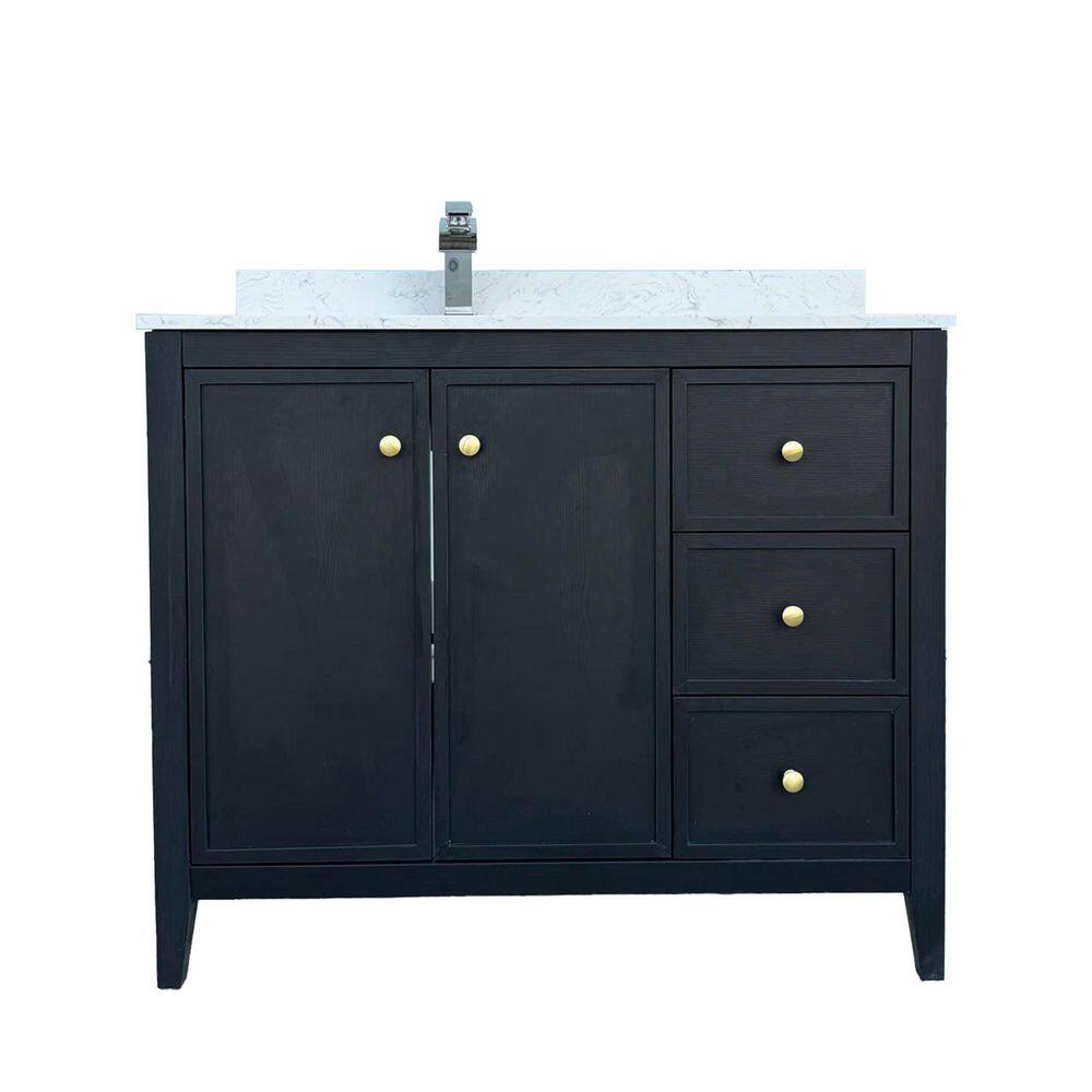 MEDUNJESS 42 in. W x 22 in. D x 35 in. H Single Sink Bath Vanity ...