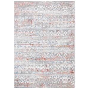 SUPERIOR Lille Cream 8 ft. x 10 ft. Rectangle Ornamental Floral Border ...